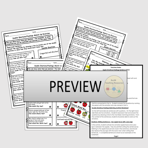 Apples Emotions Feelings Worksheets Activities 2 | Teaching Resources