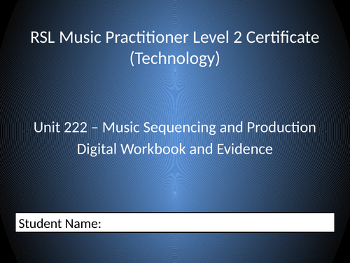 RSL Sequencing and Production Workbook/Checklist | Teaching Resources