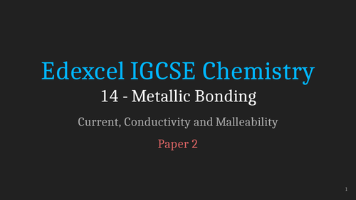 Edexcel IGCSE Chemistry Presentations Chapter 3 - Bonding | Teaching ...