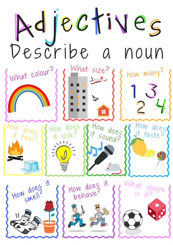 Adjectives - Describe a noun | Teaching Resources