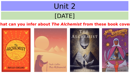The Alchemist Full Scheme of Work | Teaching Resources