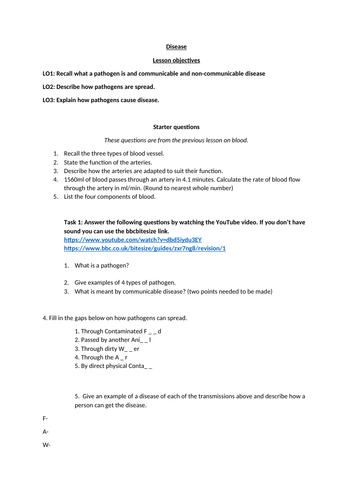 Disease research task | Teaching Resources