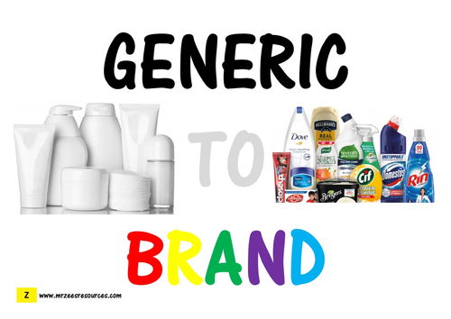 Generic to Brand - Marketing | Teaching Resources