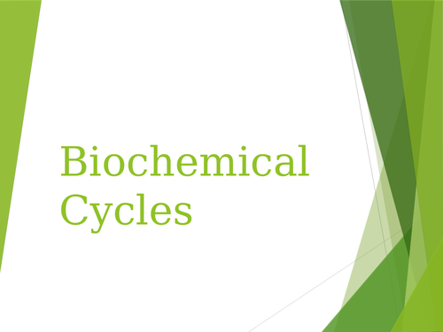 BIOCHEMICAL CYCLES | Teaching Resources