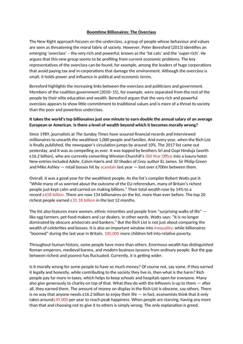 Distribution of Wealth and defining poverty: Social Stratification AQA ...