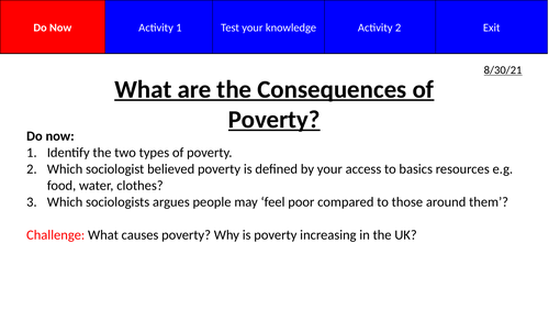 Poverty topic: Social Stratification AQA Sociology | Teaching Resources