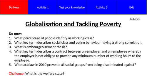 Poverty topic: Social Stratification AQA Sociology | Teaching Resources