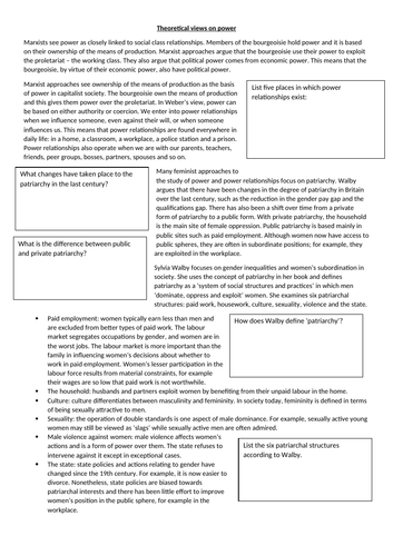 Power topic: Social Stratification AQA Sociology | Teaching Resources