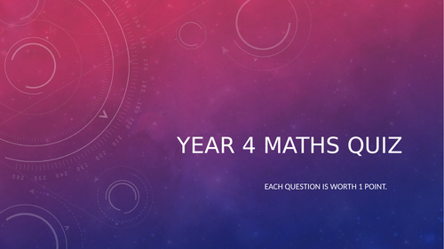 Year 4 maths quiz | Teaching Resources