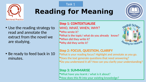 Literacy retrieval/ skills building tasks - 39 tasks for lesson starts ...
