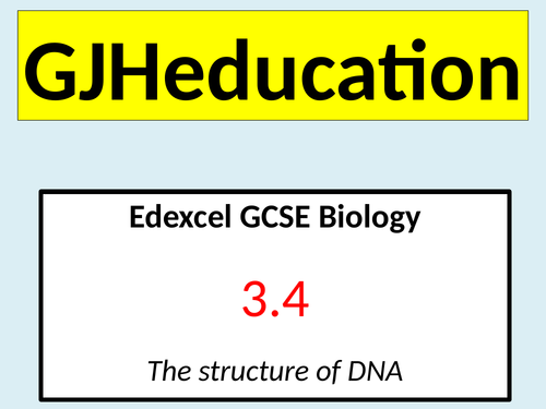 Structure Of Dna Edexcel Gcse Biology And Combined Science Teaching
