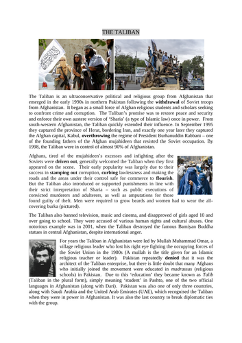 Set of Malala lessons: Malala, UN, Nobel Prize, Afghanistan, Taliban ...