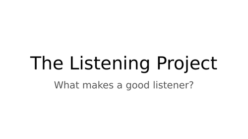 Project on Listening Skills to Improve Student's Ability to Listen to ...