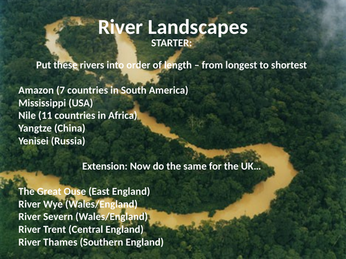 KS3 Rivers, Flooding and Water Resources - Full Unit with All Resources ...