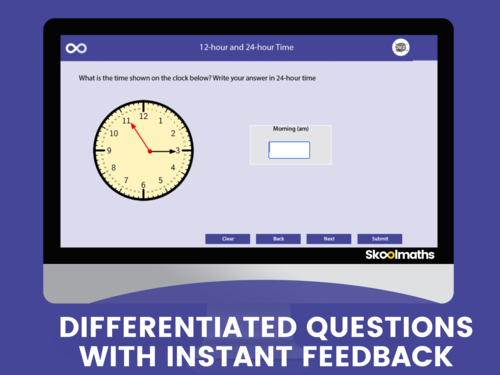 Year 3 Measurement: 12 Hour and 24 Hour Clock Interactive | Teaching ...