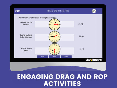 Year 3 Measurement: 12 Hour and 24 Hour Clock Interactive | Teaching ...