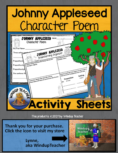 Johnny Appleseed Character Poem Activity | Teaching Resources