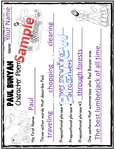 Johnny Appleseed Character Poem Activity | Teaching Resources