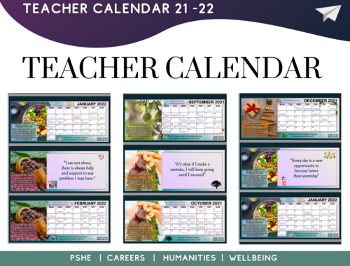 Teacher calendar special days | Teaching Resources