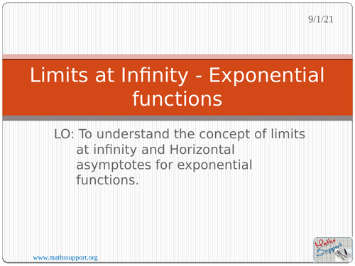 Limits at infinity – Exponential functions – AP | Teaching Resources