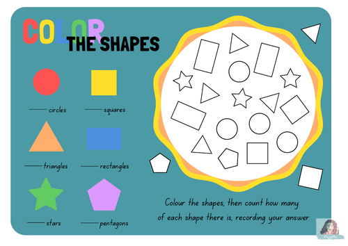2D Shape Colouring | Teaching Resources