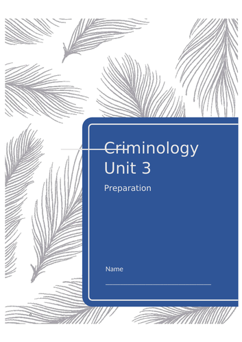 WJEC criminology Unit 3 booklet | Teaching Resources WJEC criminology Unit 3 booklet | Teaching Resources