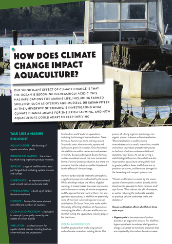Marine biology - what does climate change mean for aquaculture ...