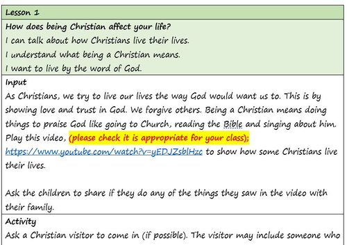 RE - KS1 - Being a Christian (2 lessons) | Teaching Resources