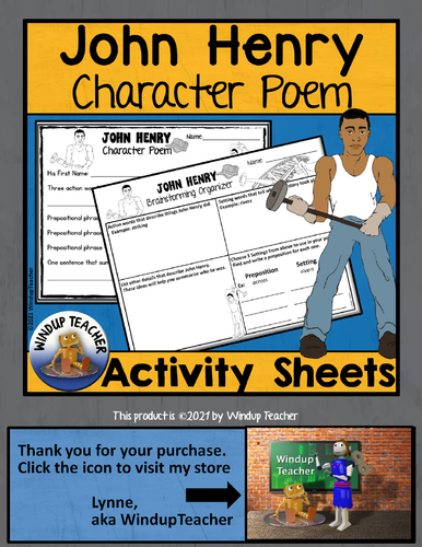 John Henry Character Poem Activity | Teaching Resources