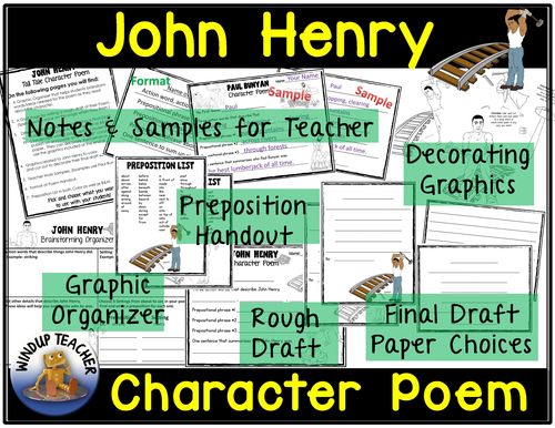 John Henry Character Poem Activity | Teaching Resources