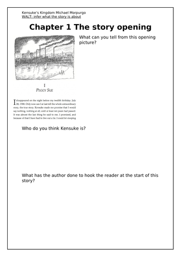 Kensuke's kingdom Guided reading chapter 1 ks2 Michael Morpurgo ...