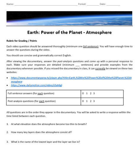 Earth - The Power of the Planet: ATMOSPHERE (BBC Earth) Movie Guide ...