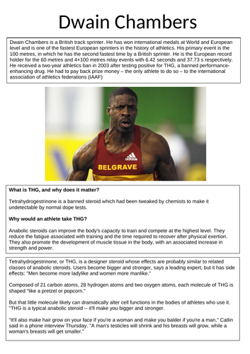 GCSE PE - Drugs in Sport | Teaching Resources