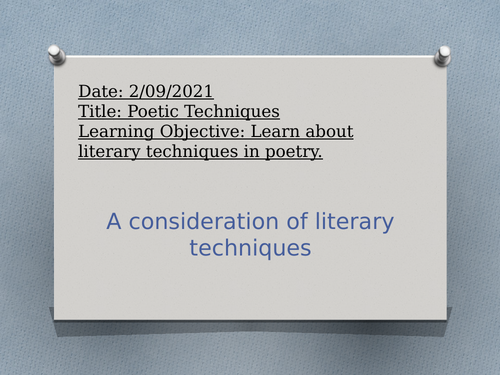 Year 7 - Poetry | Teaching Resources