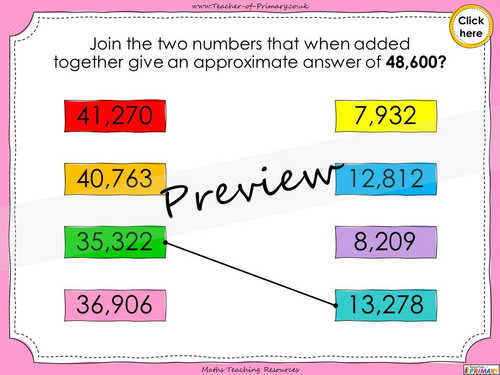 Rounding to Estimate and Approximate - Year 5 | Teaching Resources