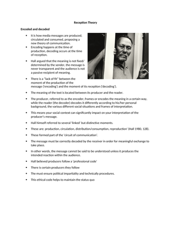 AQA A Level Media Studies Media Theory | Teaching Resources