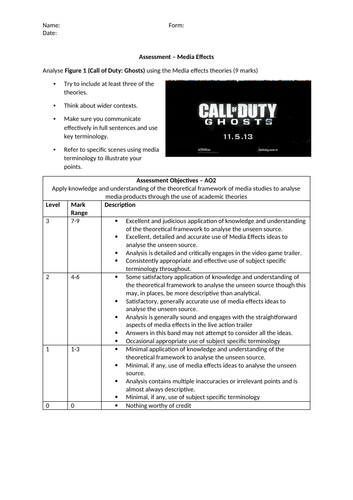 AQA A Level Media Studies Media Theory | Teaching Resources
