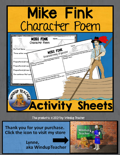 Mike Fink Character Poem Activity | Teaching Resources
