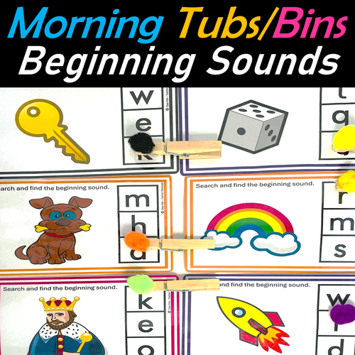 Beginning Letter Sounds Task Cards| Morning tubs, Work Bins | Phonemic ...