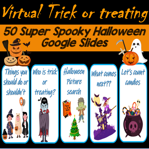 Virtual Trick or Treat | Halloween | Distance Learning - 50 Google ...