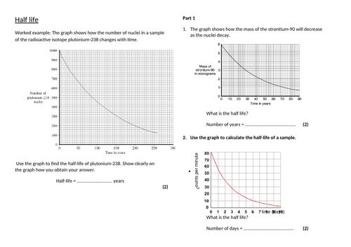 Half life | Teaching Resources