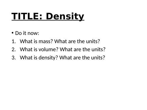 Density regular shaped objects | Teaching Resources