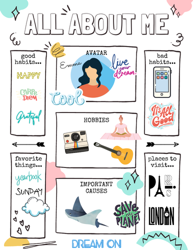 All About Me Activity | Teaching Resources