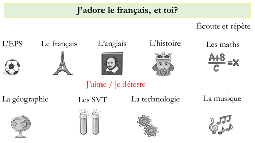 French school subjects | Teaching Resources