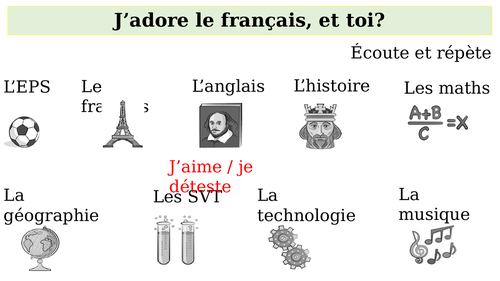 French school subjects | Teaching Resources