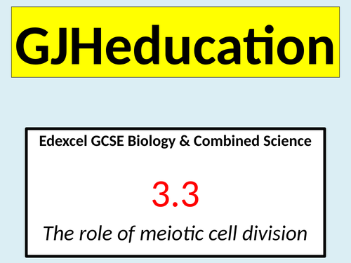 Meiosis Edexcel Gcse Biology And Combined Science Teaching Resources