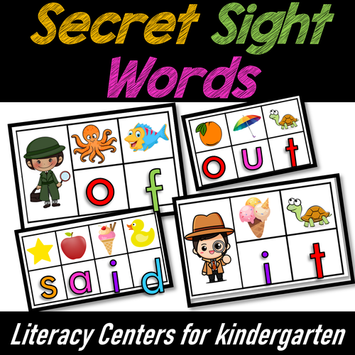 Secret Sight Words Centers | Sight Word Games | Beginning Sounds ...