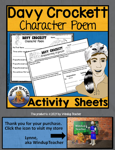 Davy Crockett Character Poem Activity | Teaching Resources