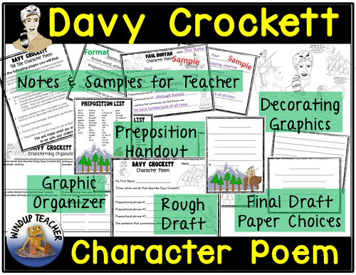 Davy Crockett Character Poem Activity | Teaching Resources