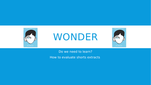 Wonder full scheme of work PowerPoints and differentiated written ...